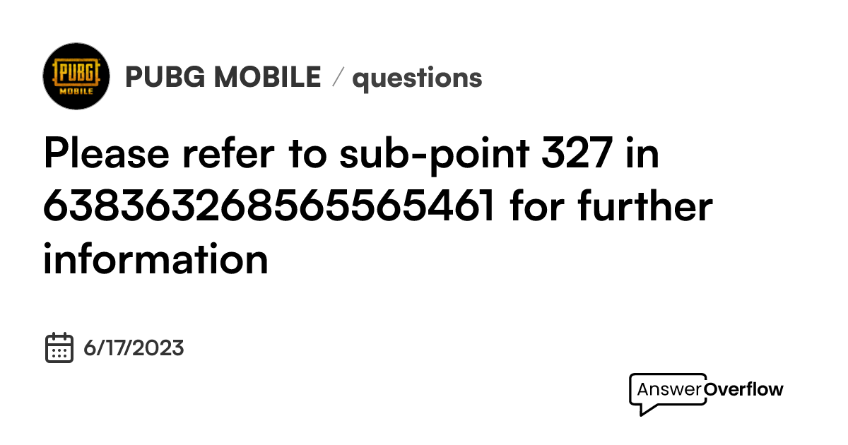 Please refer to sub-point `3.27` in #faq for further information ...