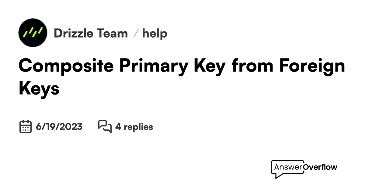 Composite Primary Key from Foreign Keys - Drizzle Team