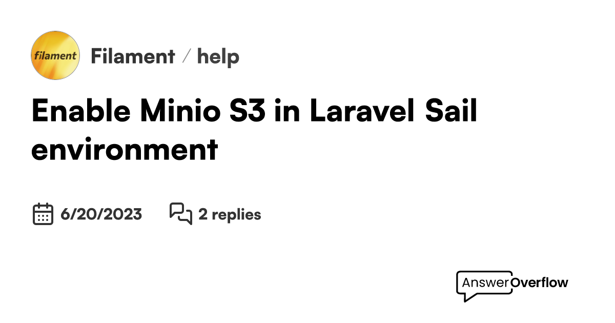 Enable Minio S3 in Laravel Sail environment - Filament