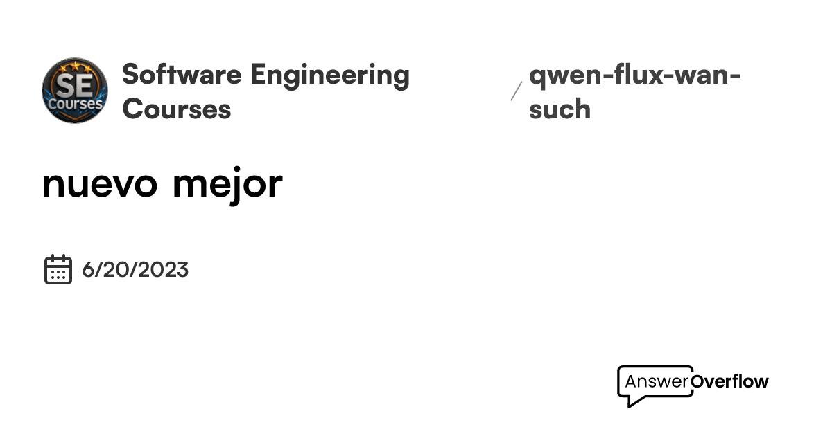 nuevo != mejor - Software Engineering Courses (SECourses)