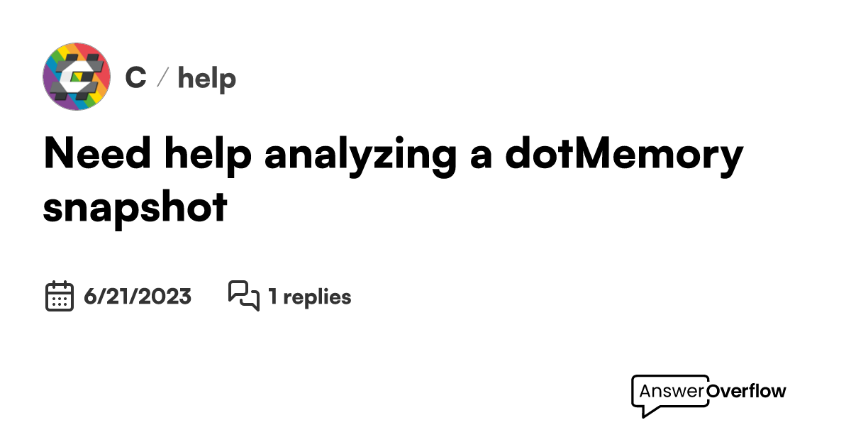 Need Help Analyzing A Dotmemory Snapshot C