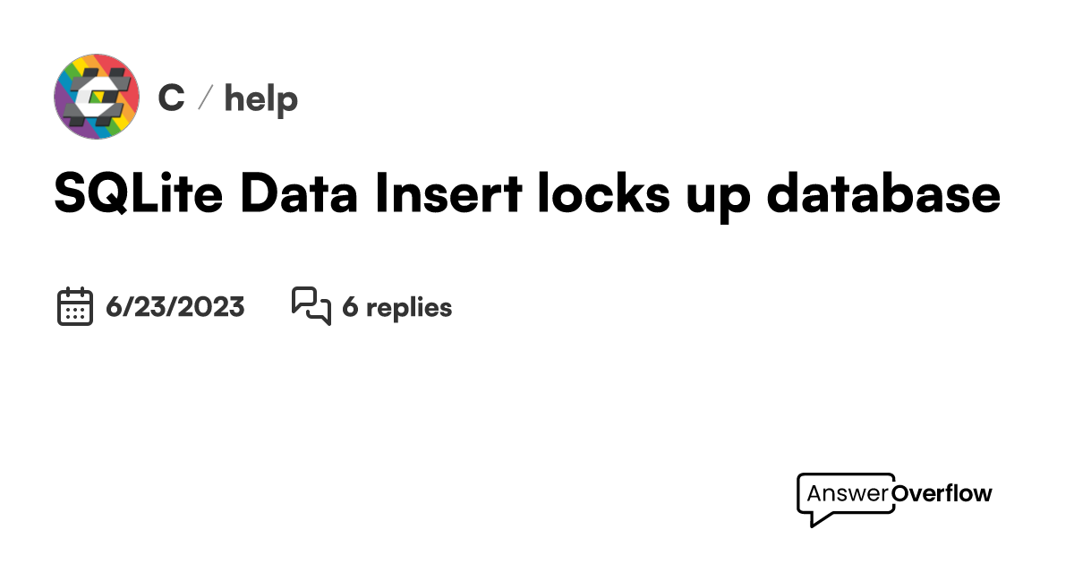 SQLite Data Insert locks up database - C#
