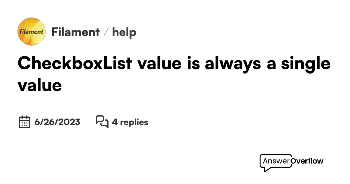 CheckboxList value is always a single value?! - Filament