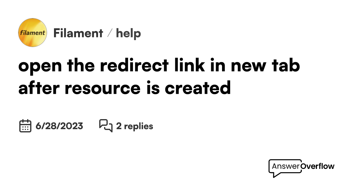 open the redirect link in new tab after resource is created - Filament