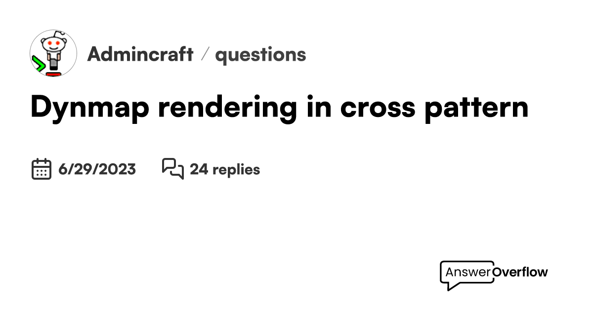 Dynmap rendering in cross pattern - Admincraft