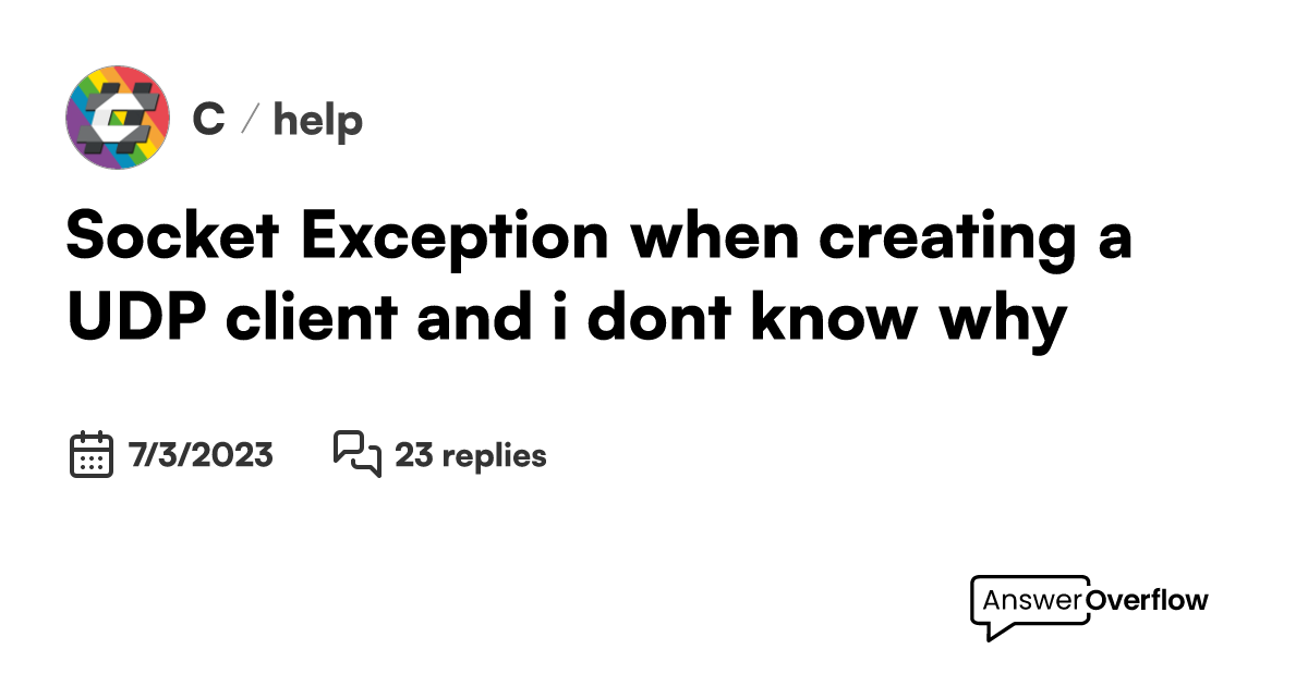 Socket Exception When Creating A Udp Client And I Dont Know Why C
