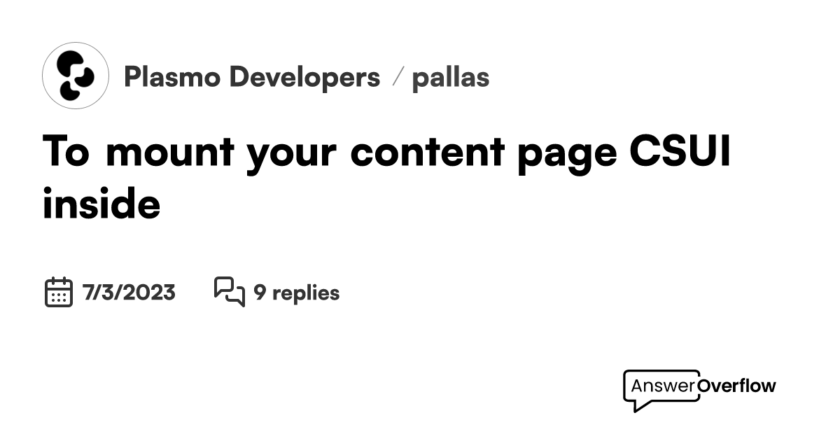To mount your content page CSUI inside - 🧩 Plasmo Developers
