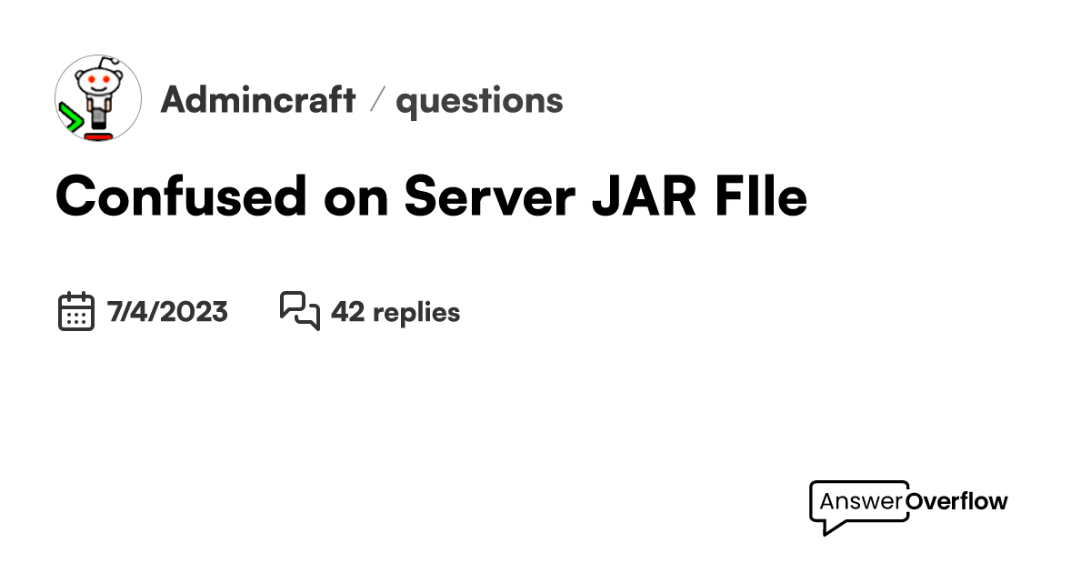 Confused on Server JAR FIle - Admincraft