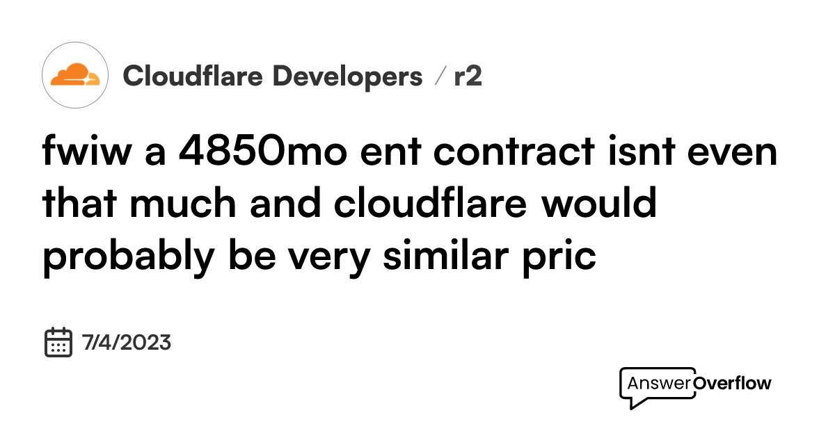 fwiw a $4850/mo ent contract isnt even that much and cloudflare would probably be very similar ...