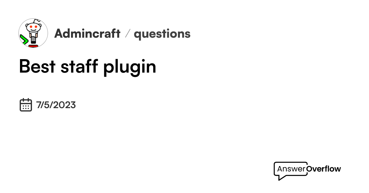 Best staff plugin - Admincraft