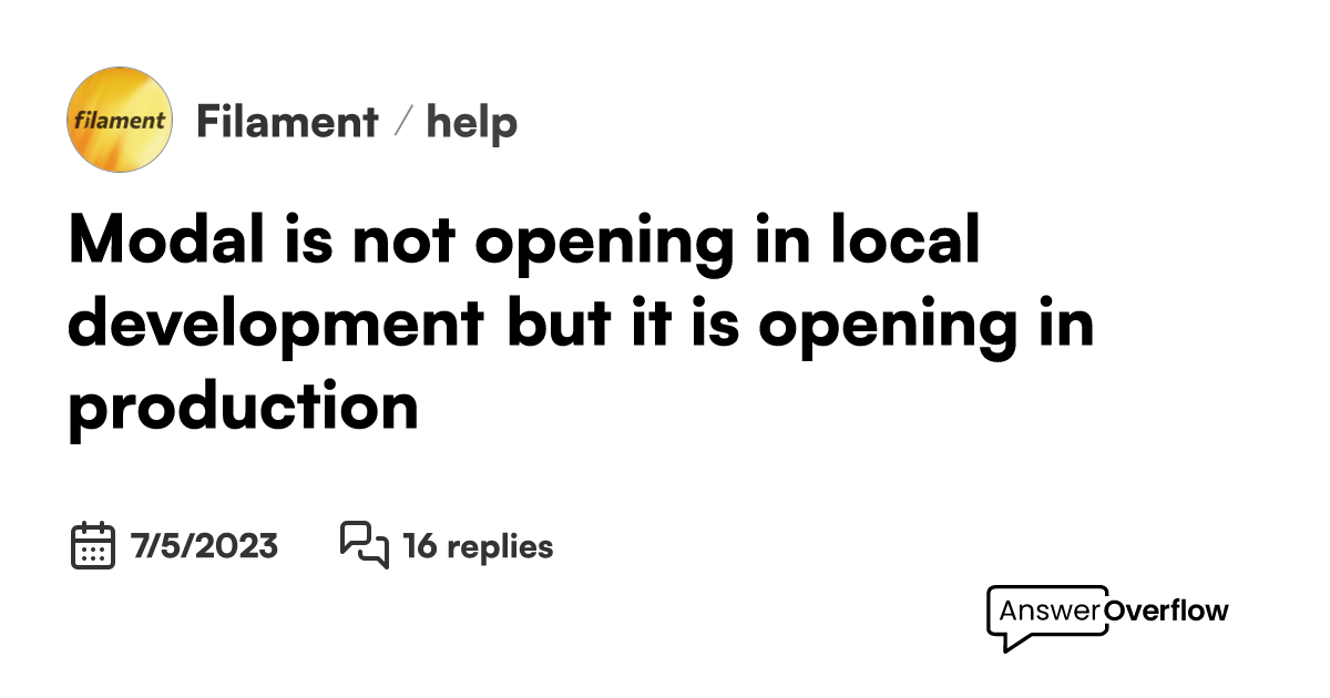 Modal is not opening in local development but it is opening in production - Filament