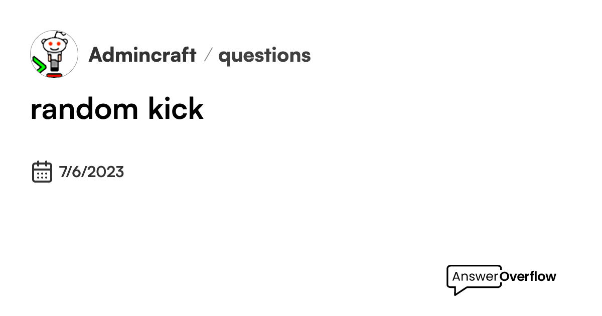 random kick - Admincraft