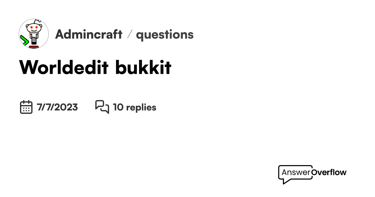 Worldedit bukkit - Admincraft