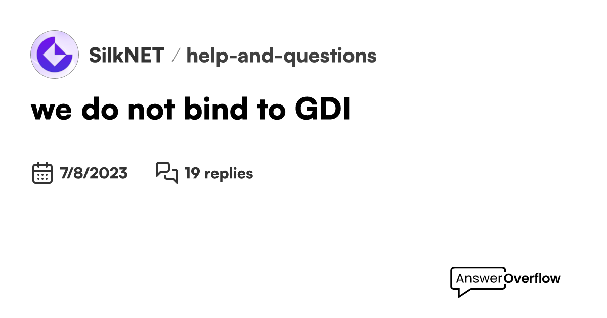 we do not bind to GDI - Silk.NET