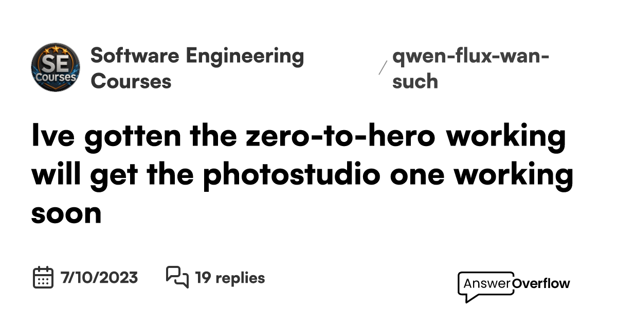 I've gotten the zero-to-hero working, will get the photostudio one working soon - Software ...