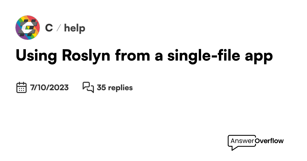 Using Roslyn from a 'single-file' app - C#