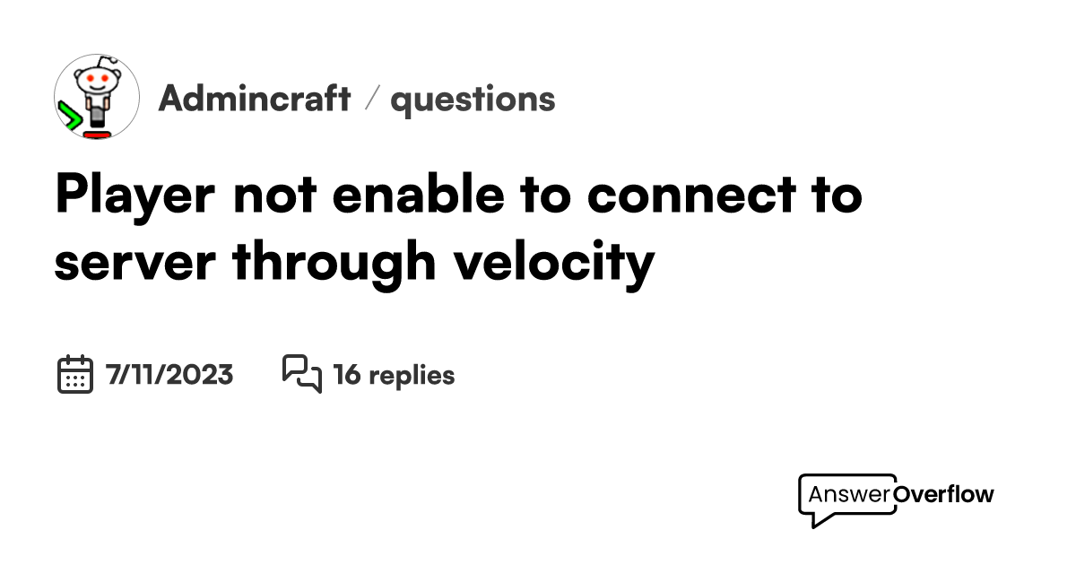 Player not enable to connect to server through velocity - Admincraft