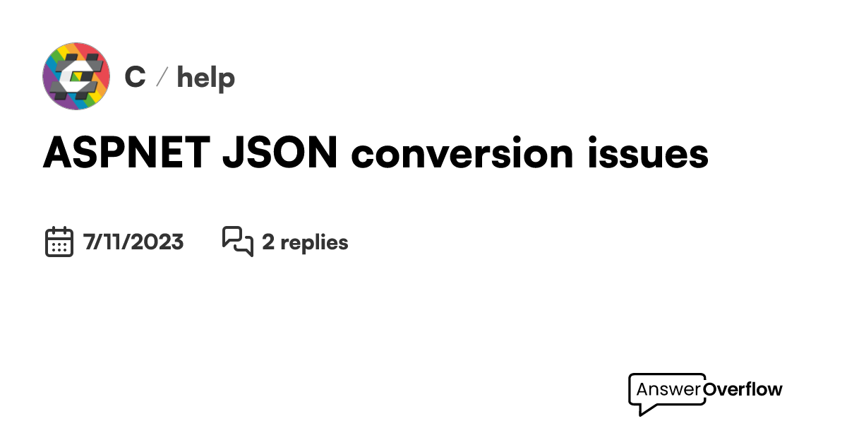 Aspnet Json Conversion Issues C