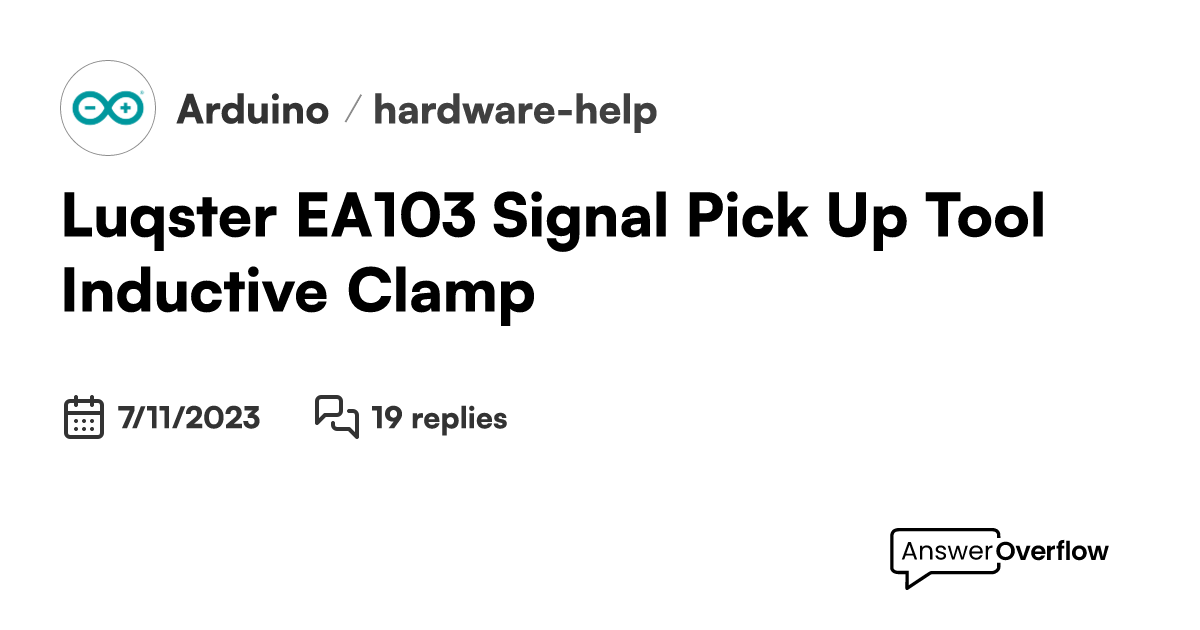 @Luqster ☝️ EA103 *"Signal Pick Up Tool Inductive Clamp"* - Arduino