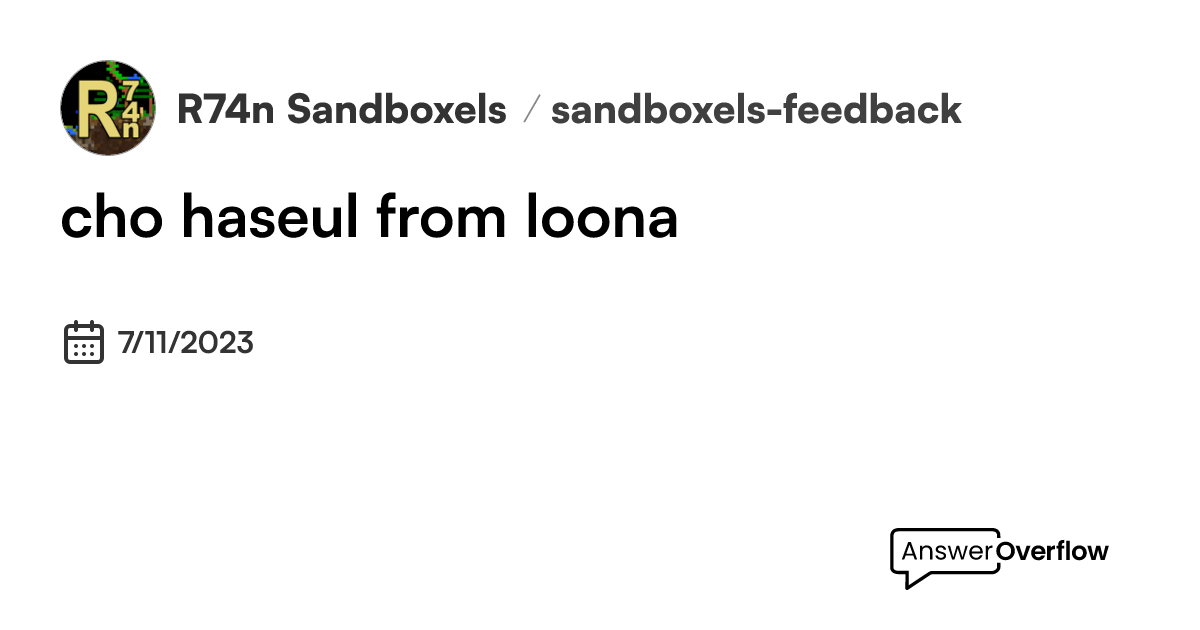 cho haseul from loona - 🚨 R74n / Sandboxels