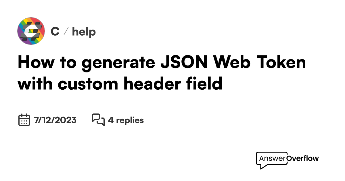 How to generate JSON Web Token with custom header field? - C#