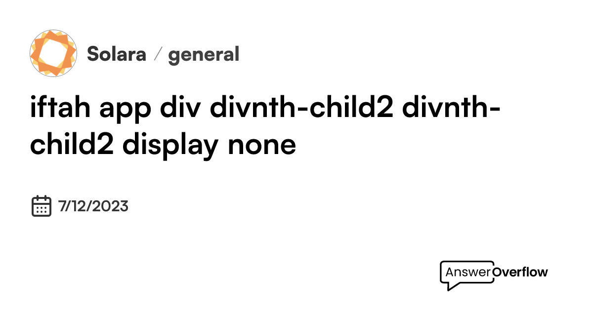 @iftah_ ``` #app > div > div:nth-child(2) > div:nth-child(2) { display: none; } ``` - Solara
