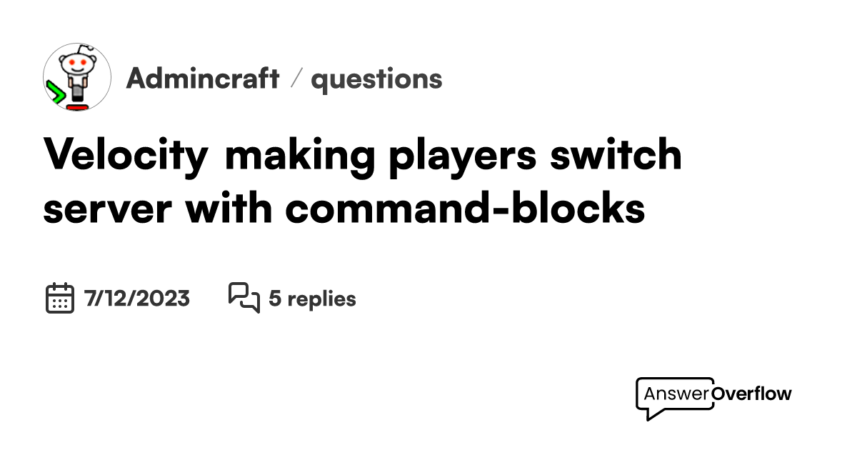 Velocity: making players switch server with command-blocks - Admincraft