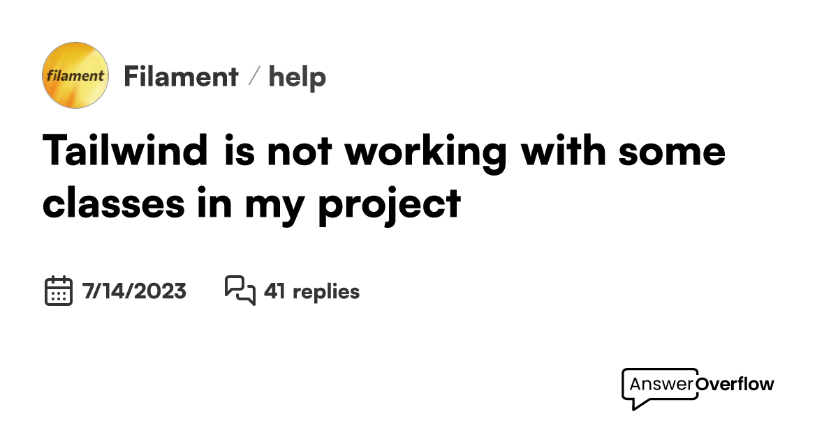 Tailwind is not working with some classes in my project - Filament