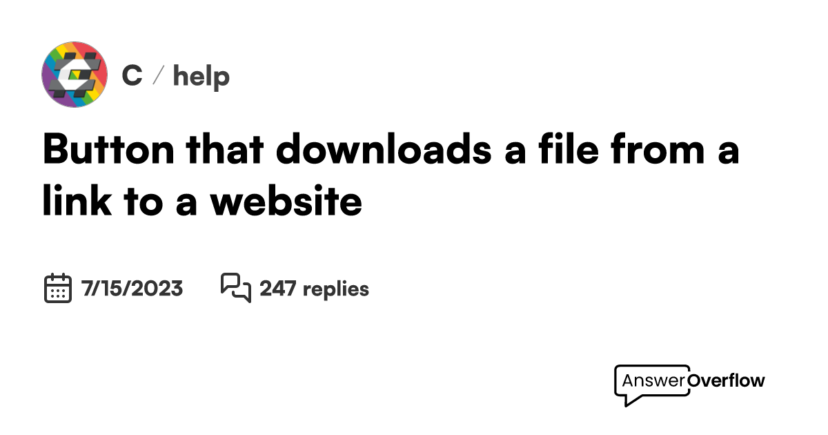 Button that downloads a file from a link to a website - C#