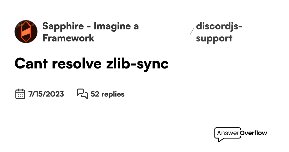 Cant resolve zlib-sync - Sapphire - Imagine a Framework