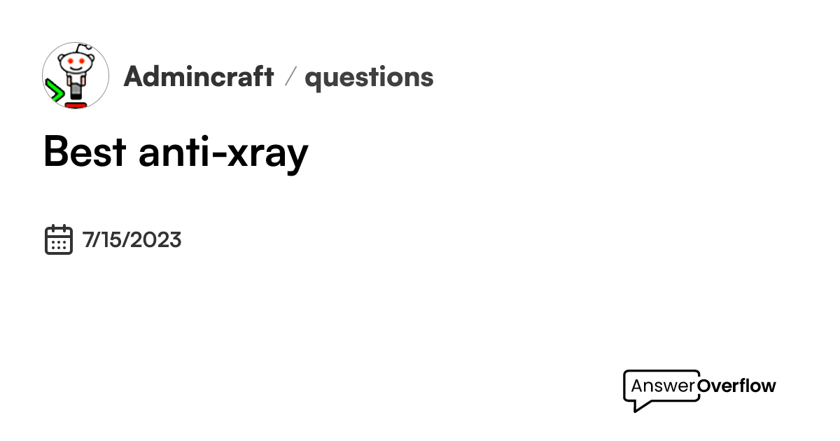 Best anti-xray - Admincraft