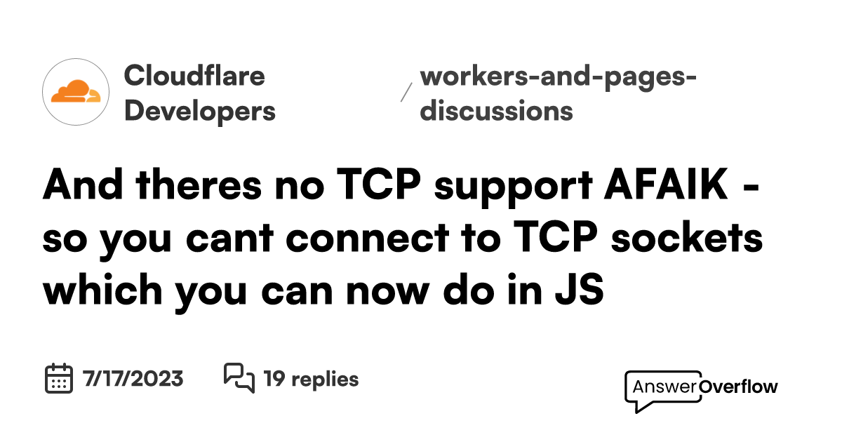 And there's no TCP support AFAIK - so you can't connect to TCP sockets (which you can now do in ...