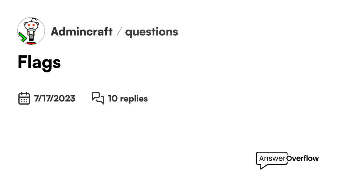 Flags - Admincraft