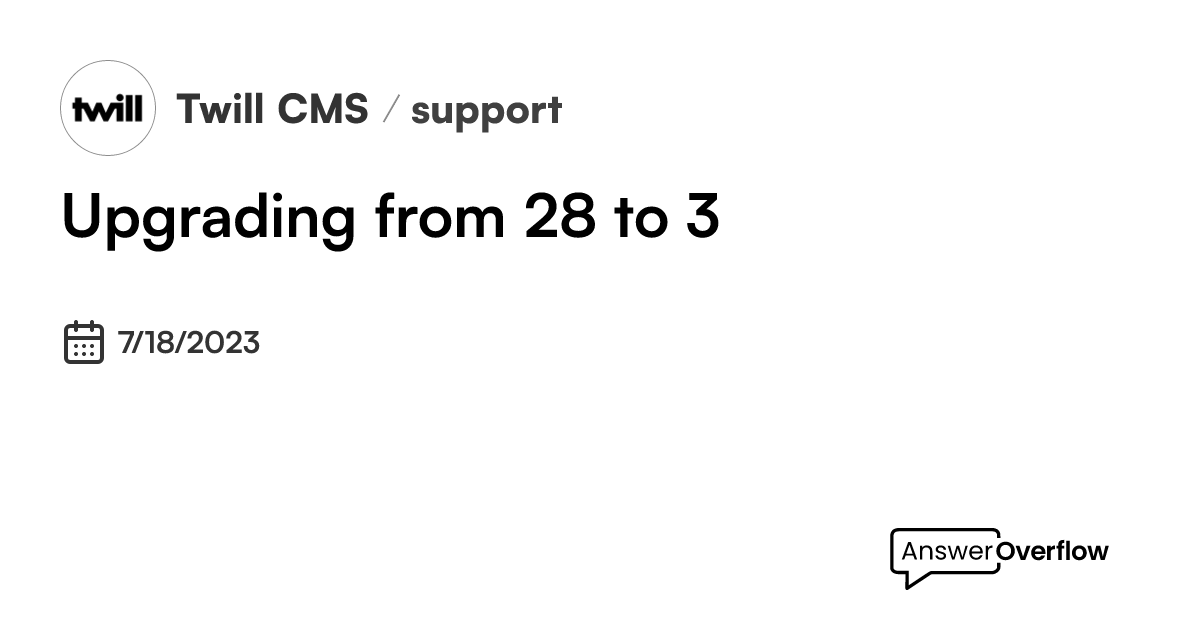 Upgrading from 2.8 to 3 - Twill CMS