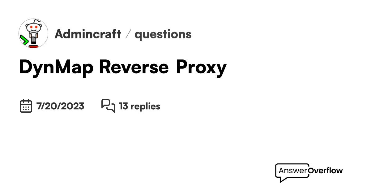 DynMap Reverse Proxy - Admincraft