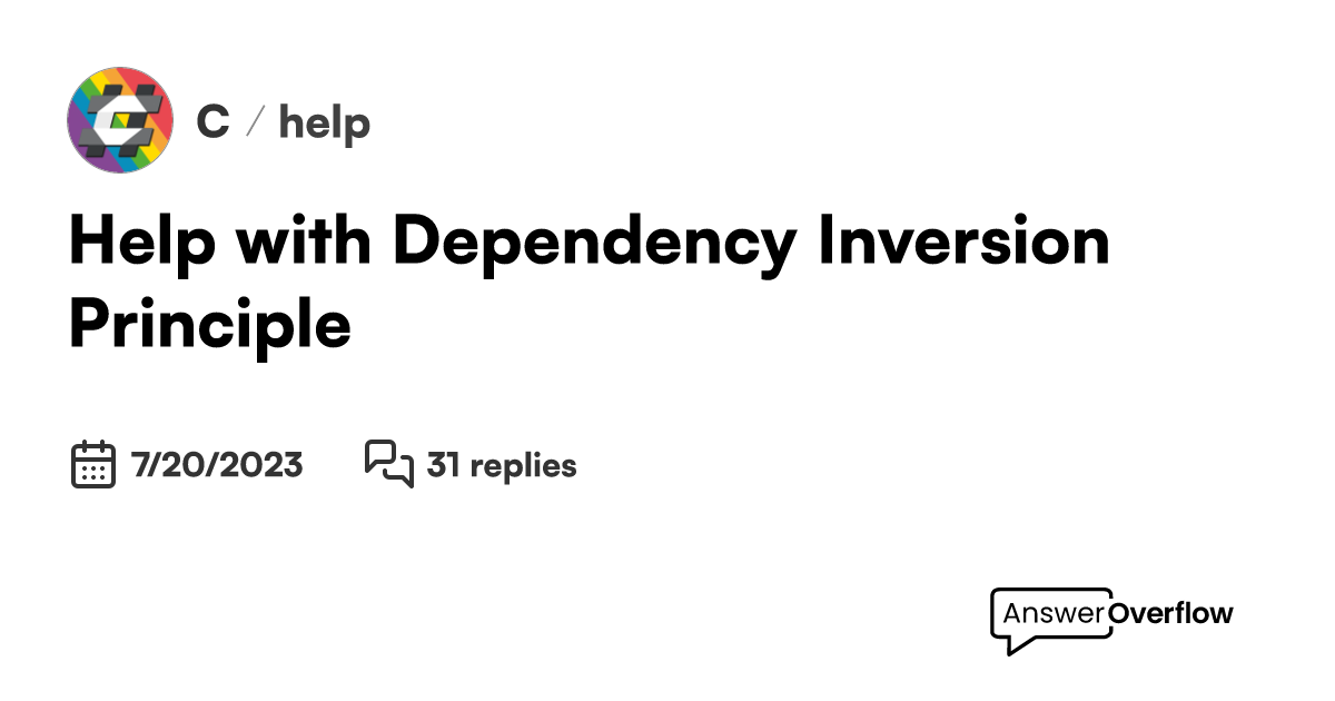 Help with Dependency Inversion Principle - C#