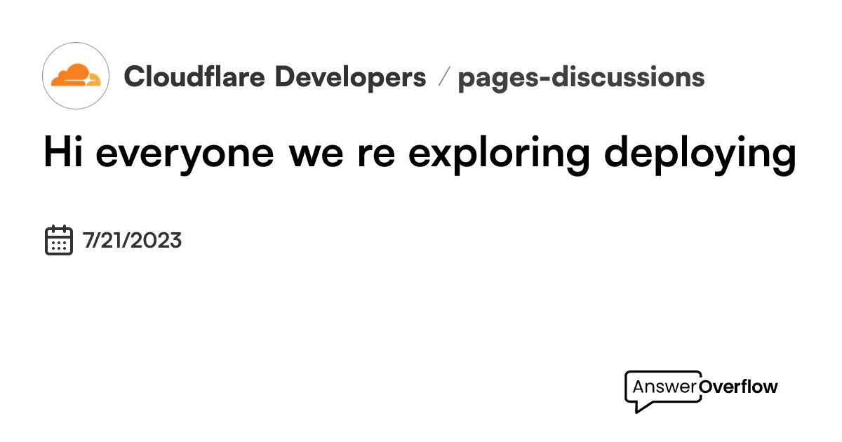 Hi everyone - we're exploring deploying our Remix app to CF Pages. We can't do the whole hook-up ...
