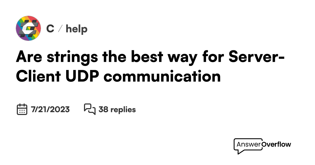 Are strings the best way for Server-Client UDP communication? - C#