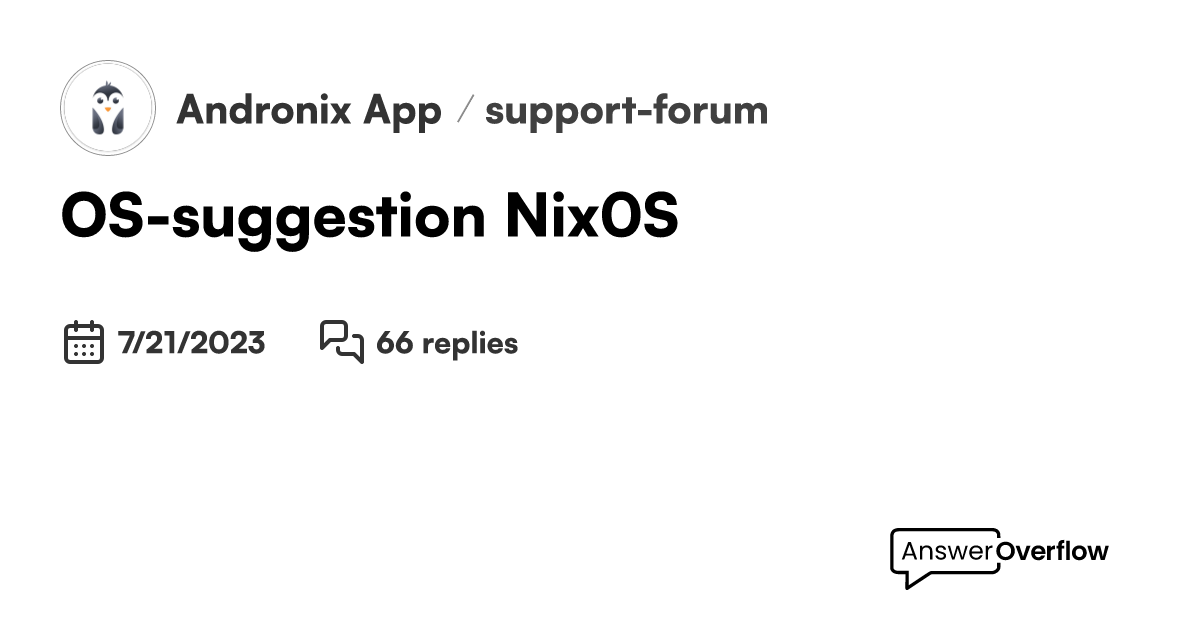OS-suggestion (Nix0S) - Andronix App