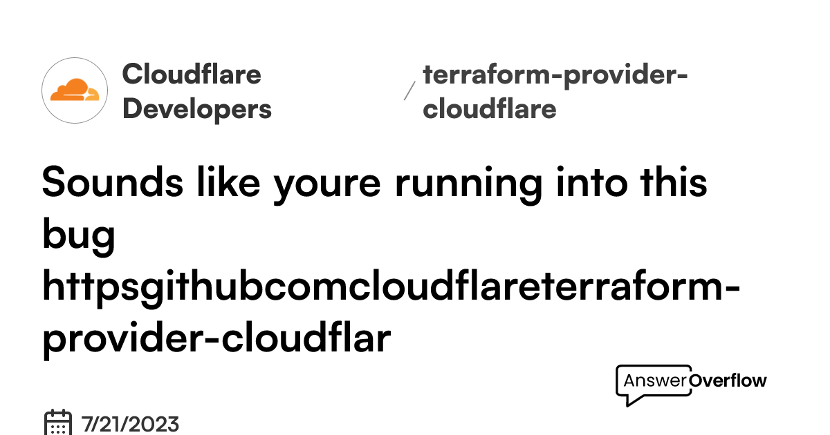 Sounds like you’re running into this bug https://github.com/cloudflare/terraform-provider ...