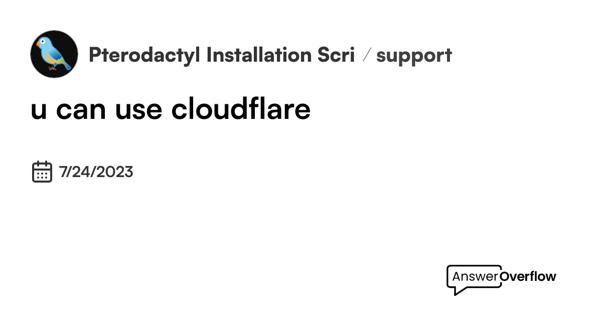 u can use cloudflare - Pterodactyl Installation Script