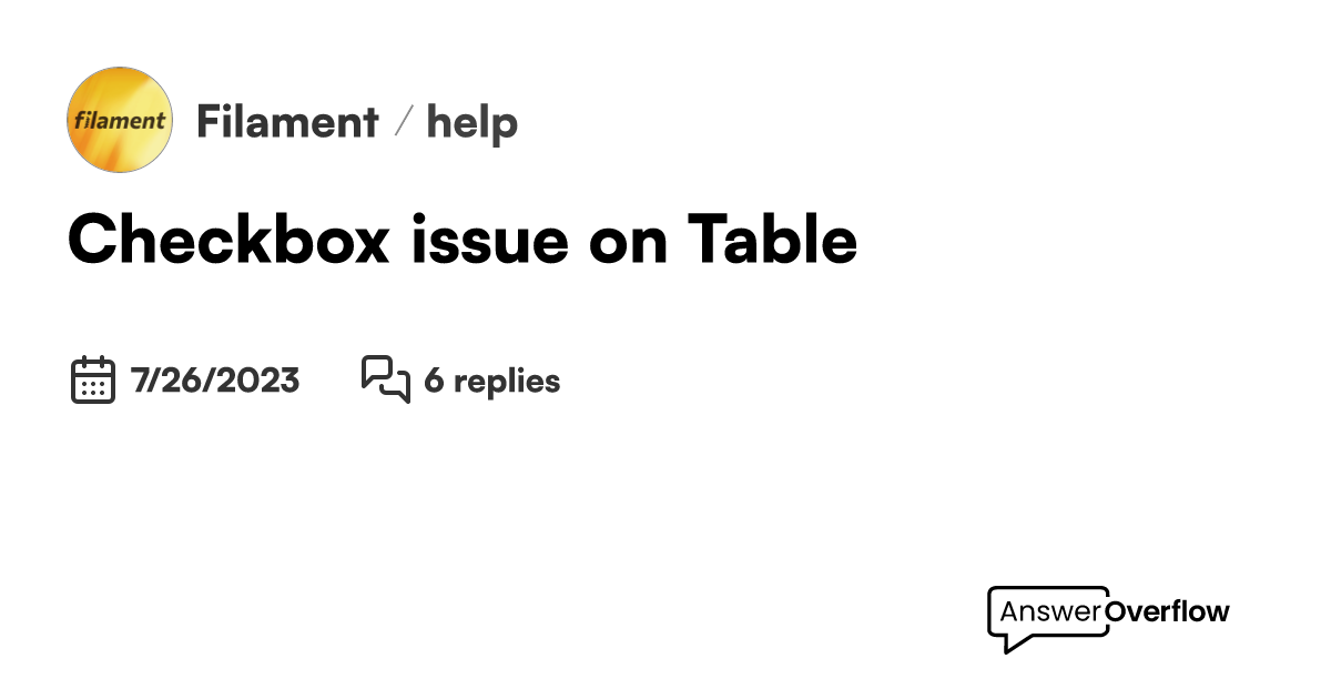 Checkbox Issue On Table Filament