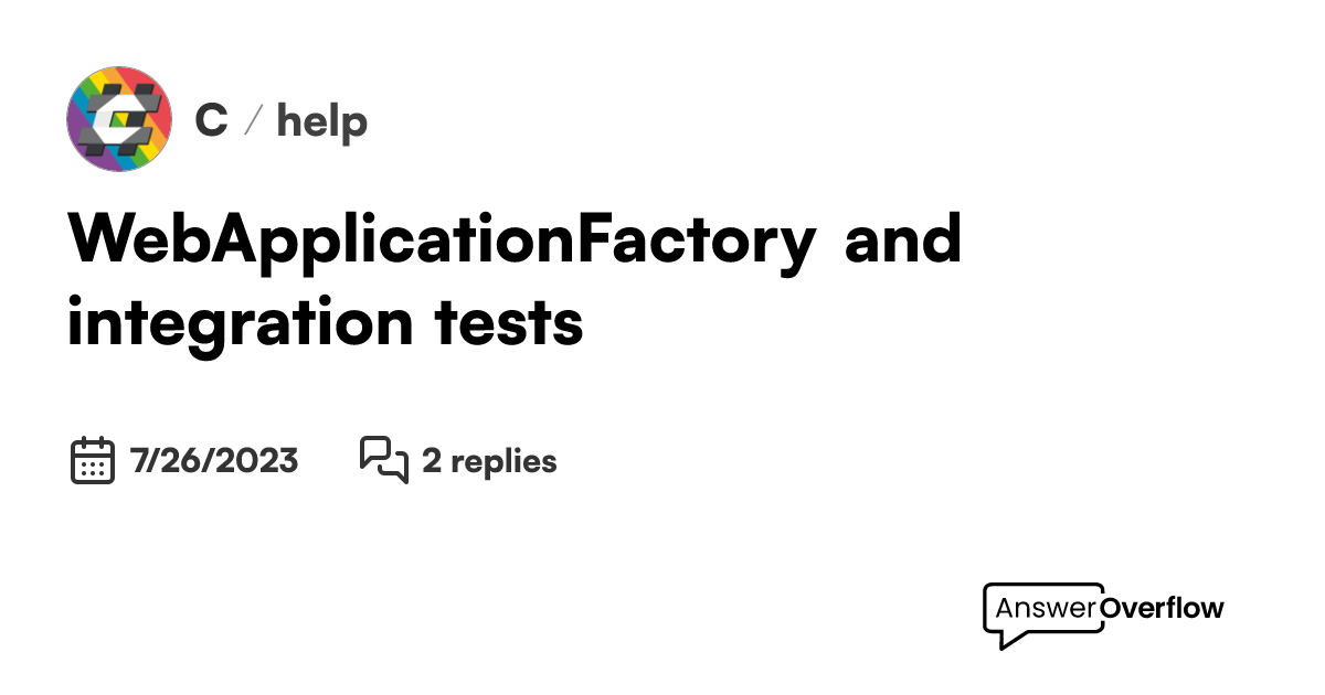 WebApplicationFactory and integration tests - C#