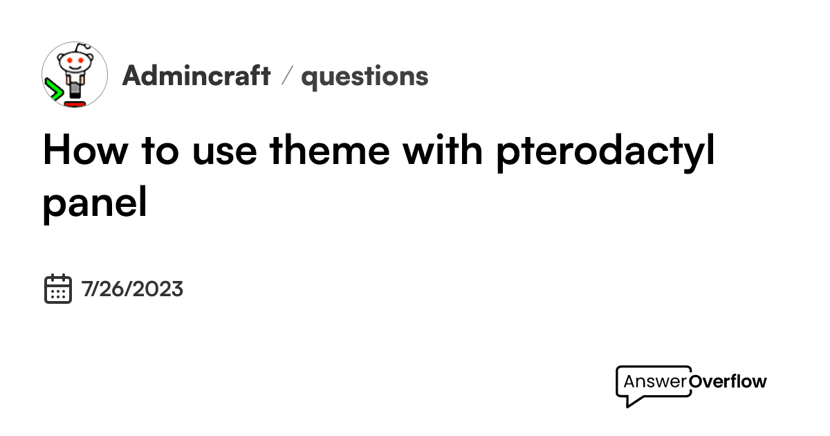 How to use theme with pterodactyl panel - Admincraft