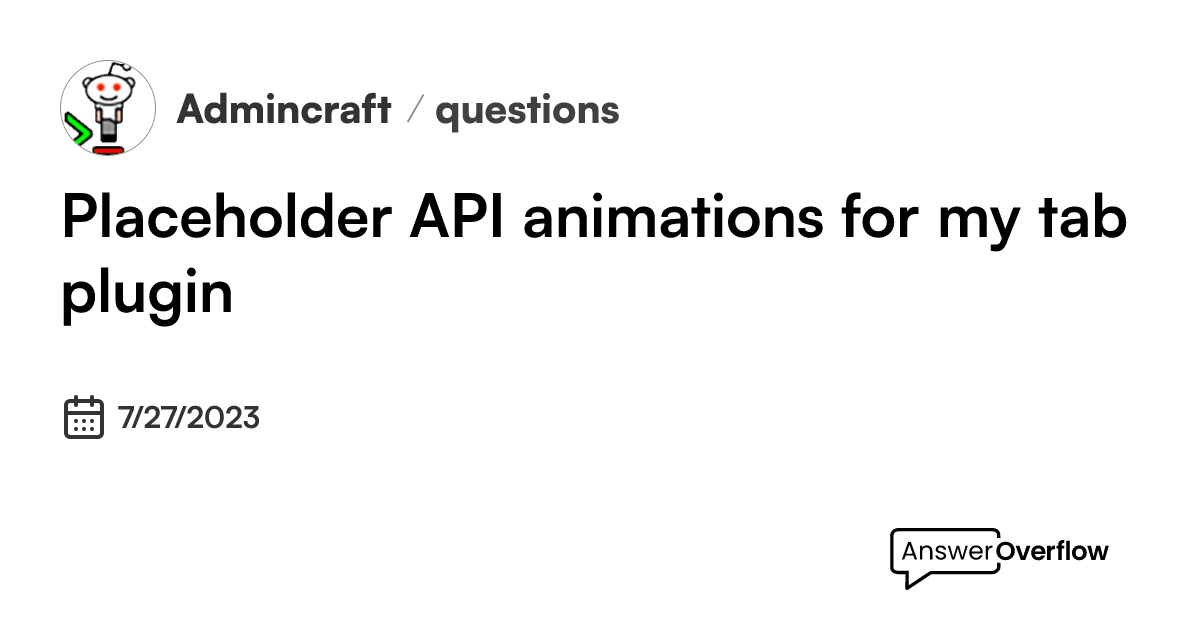 Placeholder API animations for my tab plugin - Admincraft