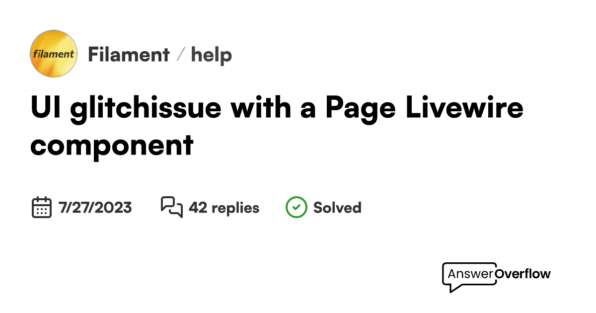 UI glitch/issue with a Page (Livewire component) - Filament