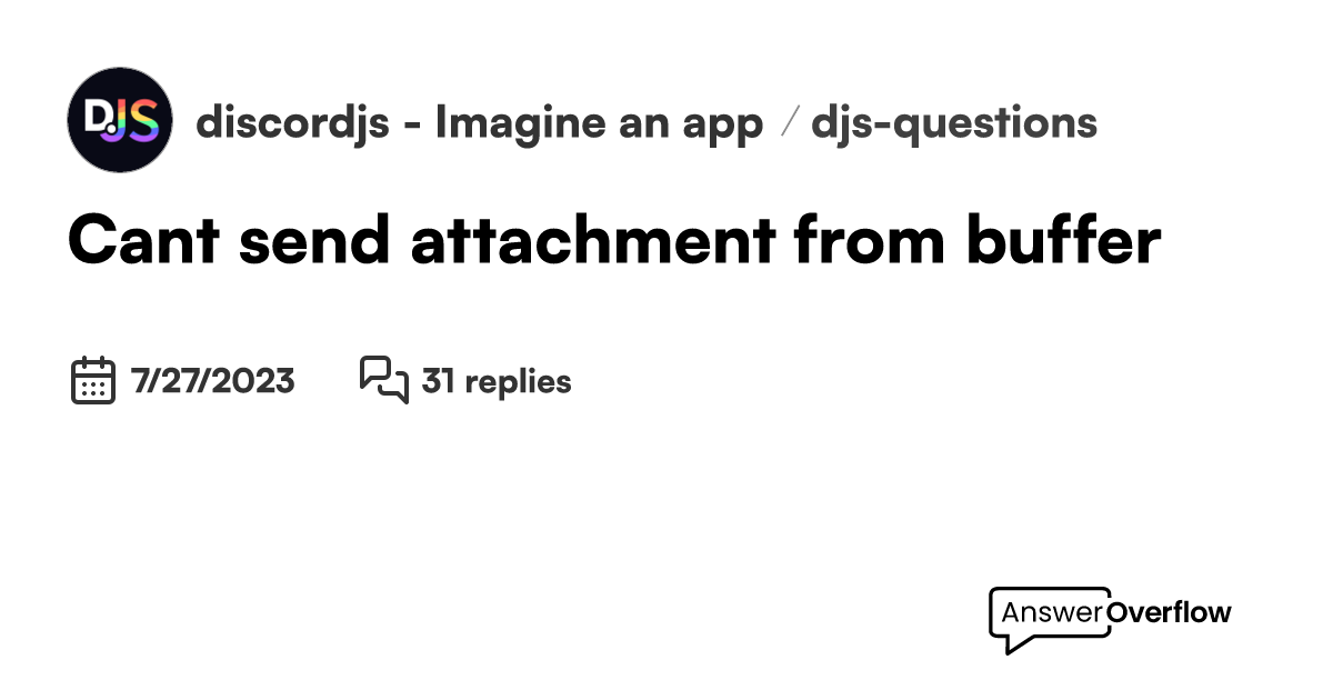 Can't send attachment from buffer - discord.js - Imagine an app