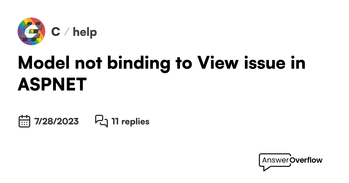 Model Not Binding To View Issue In Aspnet C