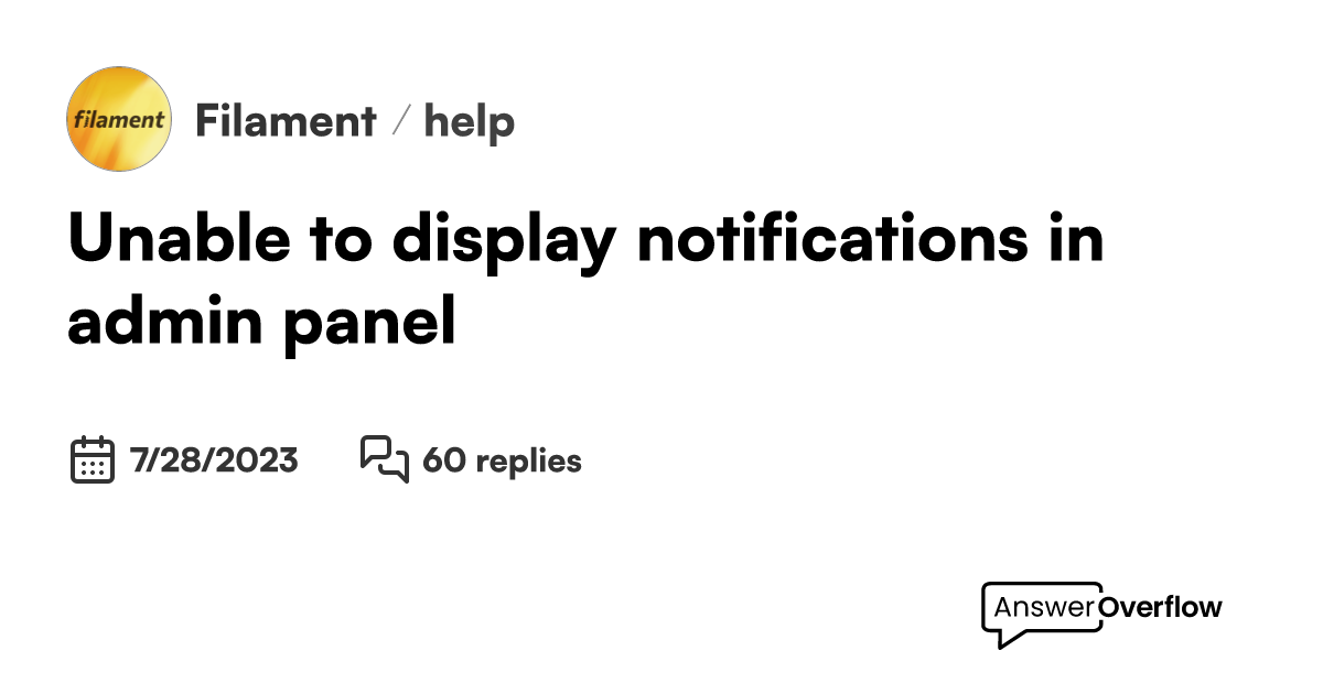 Unable to display notifications in admin panel - Filament