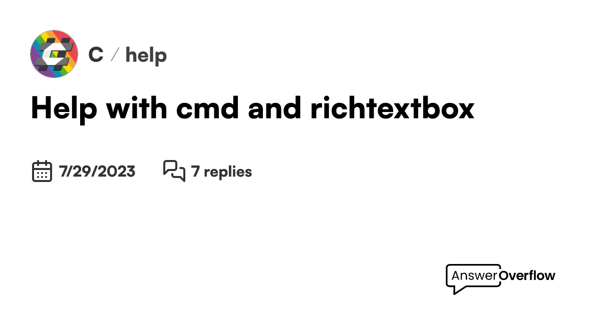 Help with .cmd and richtextbox - C#
